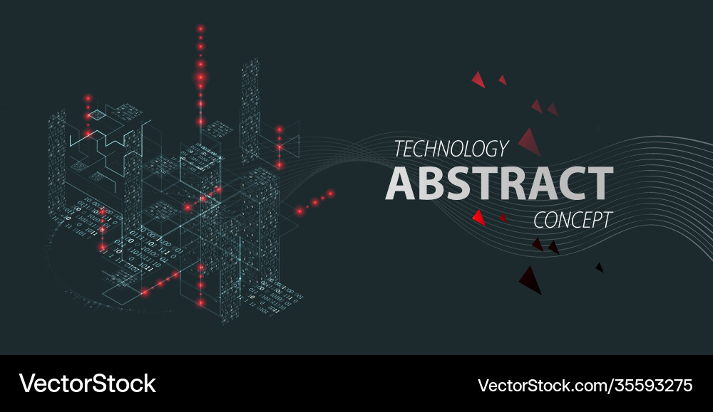 Technology background binary computer code Vector Image