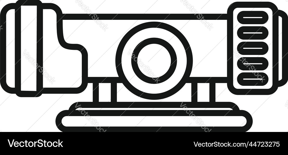 Weapon scope icon outline rifle gun Royalty Free Vector
