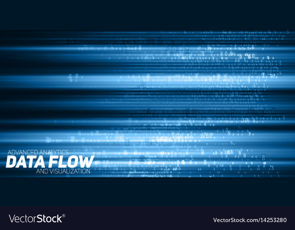 Abstract Big Data Visualization Blue Royalty Free Vector