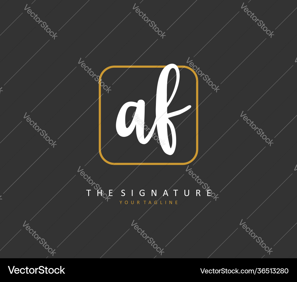 Af initial letter handwriting and signature logo Vector Image