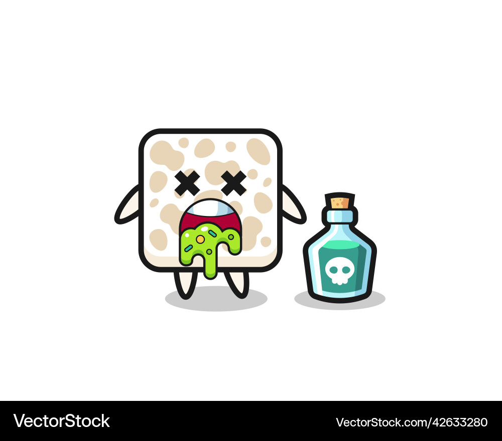 An tempeh character vomiting due to poisoning Vector Image
