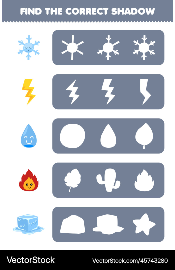 Education game for children find the correct Vector Image