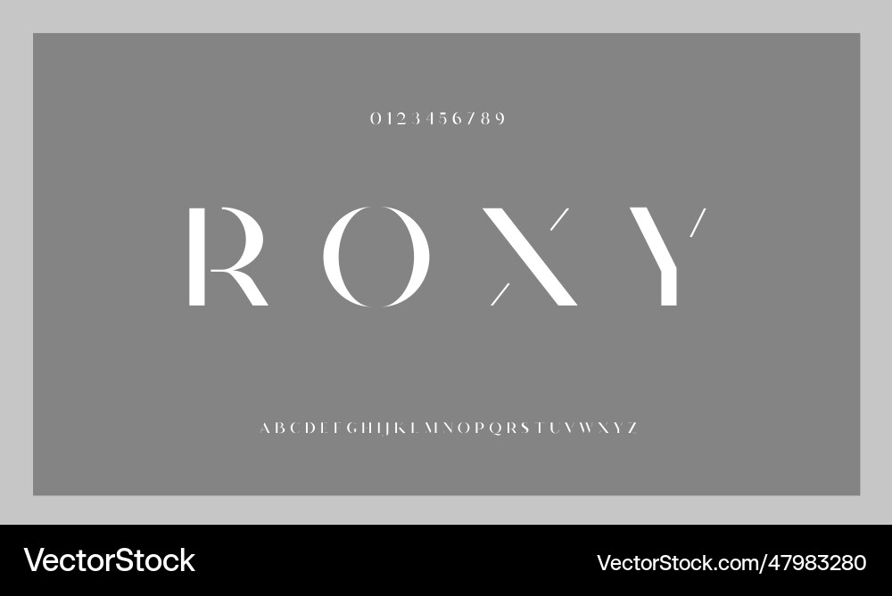 Elegant classic alphabet letters font Royalty Free Vector