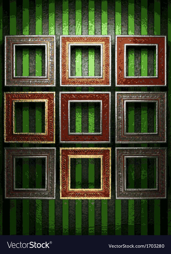 Frames on wall Royalty Free Vector Image - VectorStock