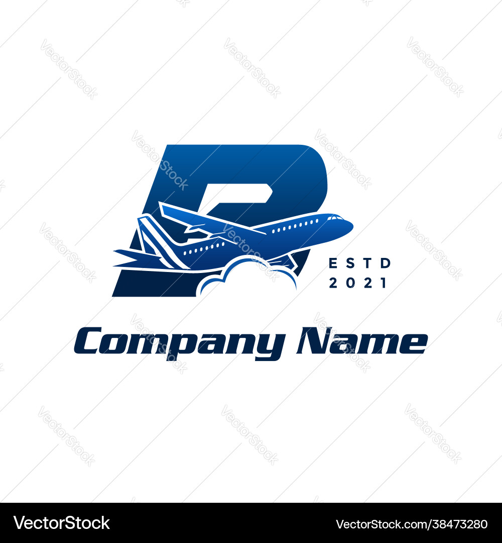 Initial b plane Royalty Free Vector Image - VectorStock