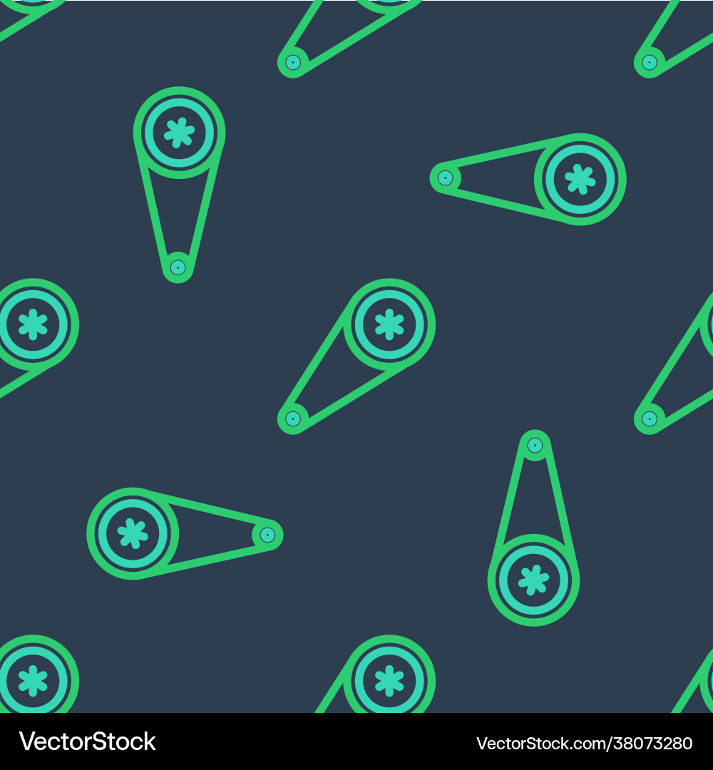 Line timing belt kit icon isolated seamless Vector Image