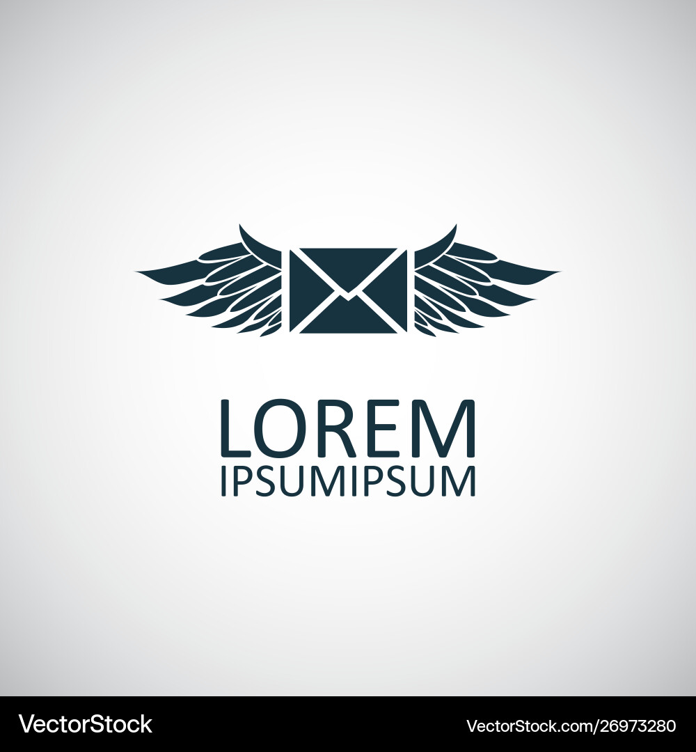 Mail wings icon trendy simple concept symbol Vector Image