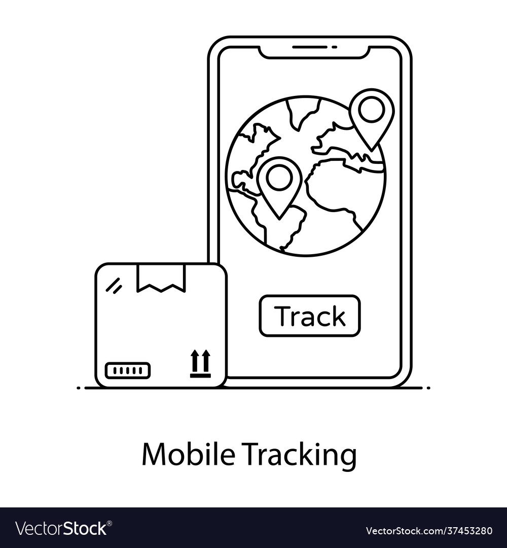 Mobile tracking Royalty Free Vector Image - VectorStock