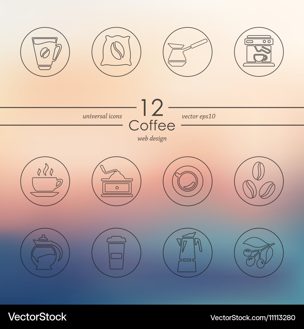 Set of coffee icons Royalty Free Vector Image - VectorStock