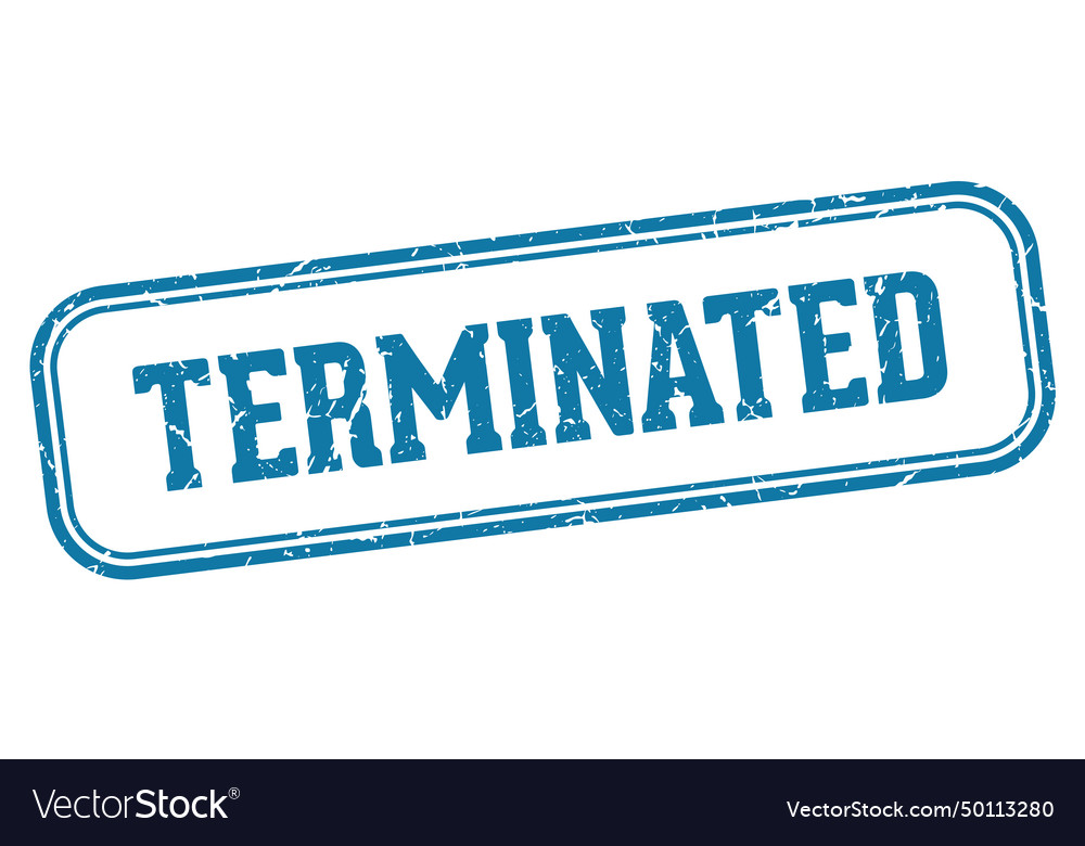 Terminated stamp rectangular Royalty Free Vector Image
