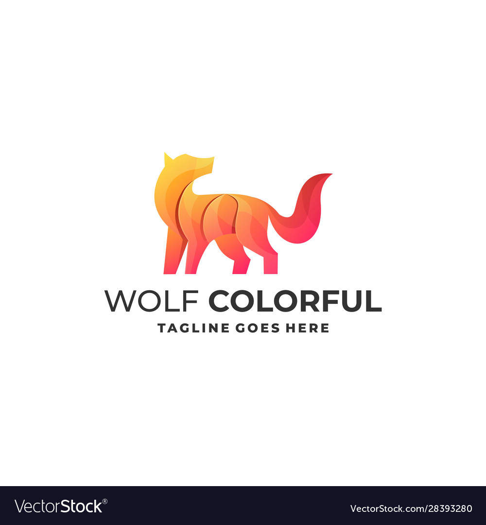 Wolf template Royalty Free Vector Image - VectorStock