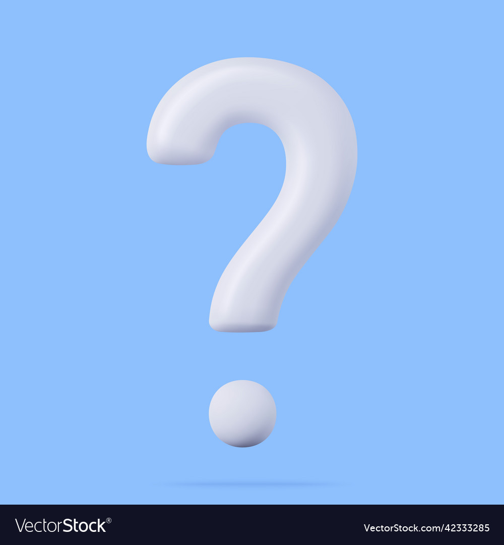 3d question mark Royalty Free Vector Image - VectorStock