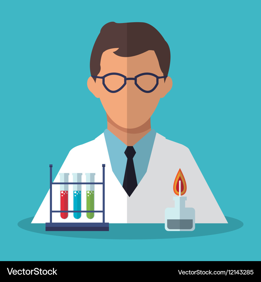 Colorful scientific and laboratory design Vector Image