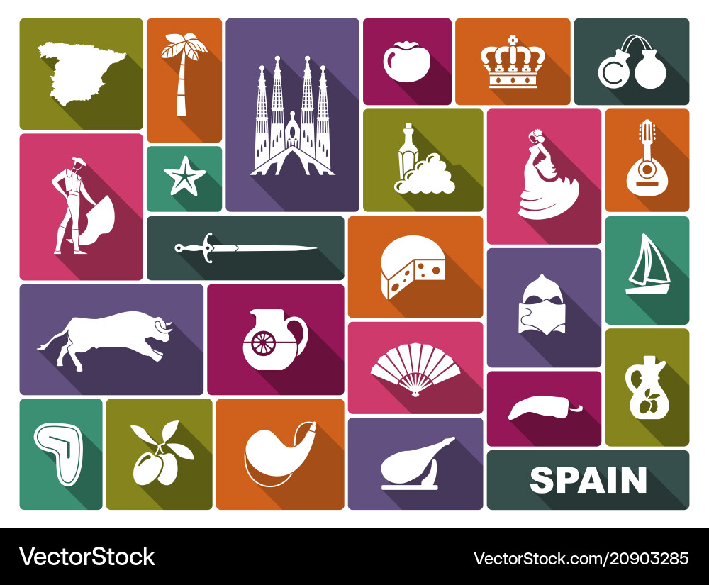 Culture and sights spain Royalty Free Vector Image
