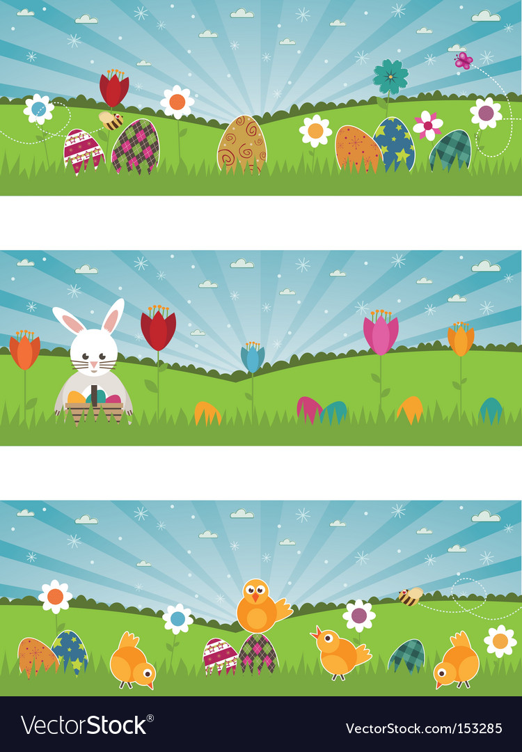 Easter banners Royalty Free Vector Image - VectorStock