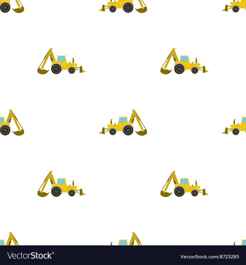 Seamless pattern construction machines Royalty Free Vector