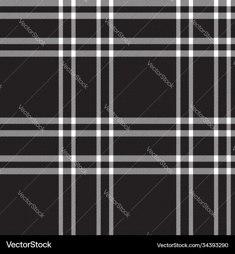 Black and white glen plaid textured seamless Vector Image
