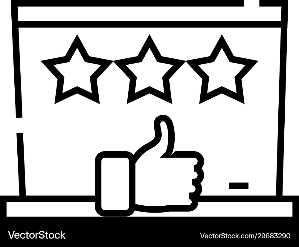 Excellent marks line icon concept sign outline Vector Image