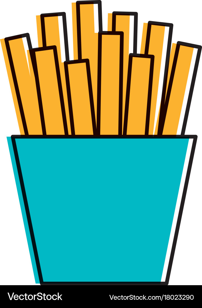 French fries potatoes icon Royalty Free Vector Image