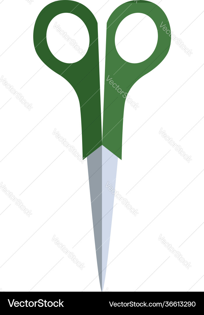 Gardening green scissors on white background Vector Image