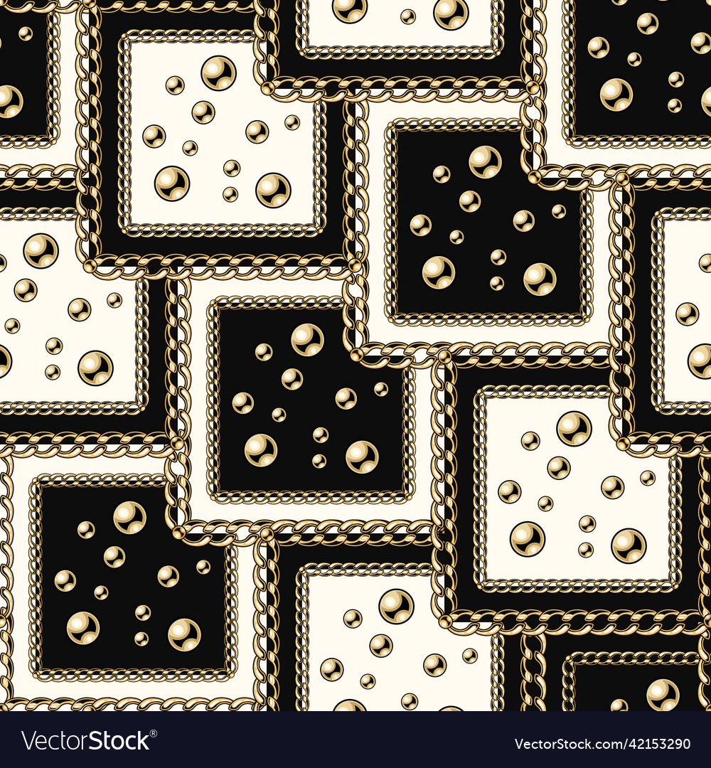 Geometric pattern with chain overlapping squares Vector Image