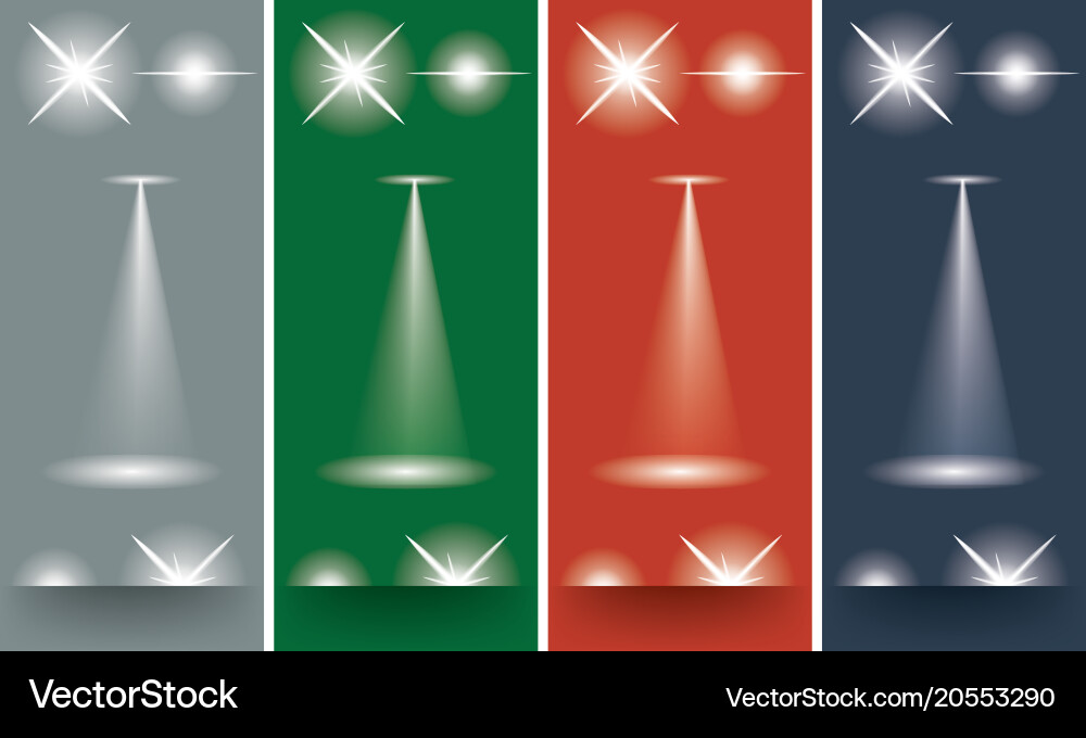 Glow beam light effect stars bursts sparkles Vector Image
