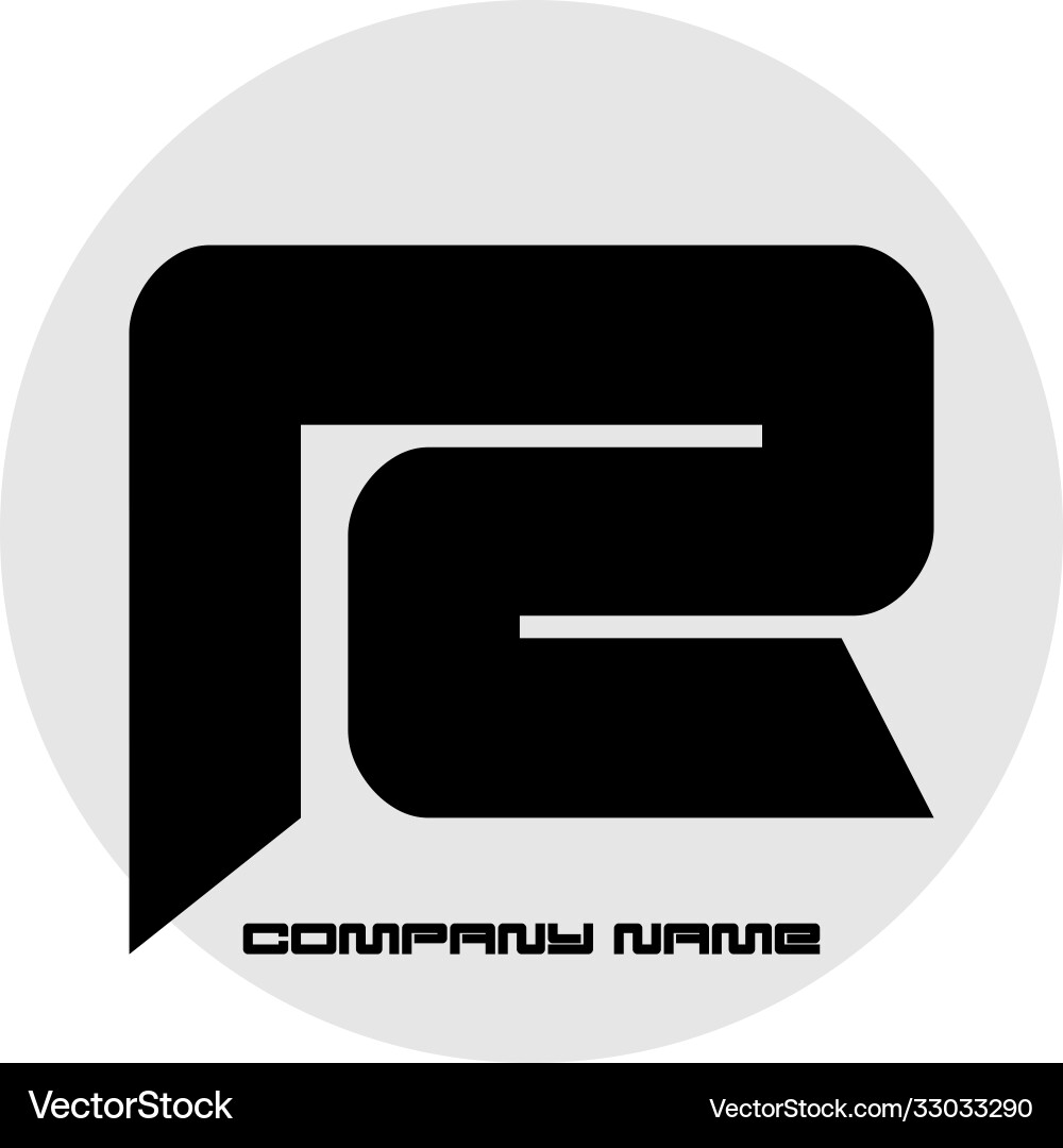 Logo r company letter design with simple Vector Image