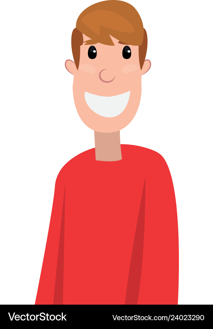 Man character cartoon portrait Royalty Free Vector Image