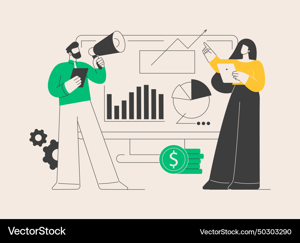 Marketing team abstract concept Royalty Free Vector Image