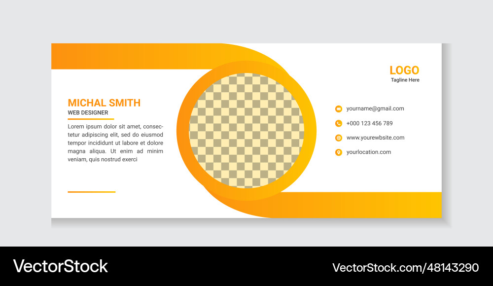 Modern and minimal email signatures template Vector Image