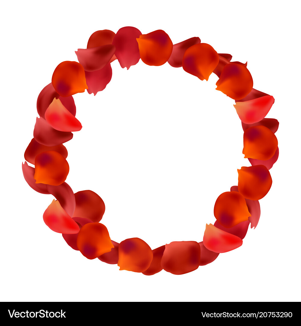 Realistic detailed 3d round frame with floral Vector Image