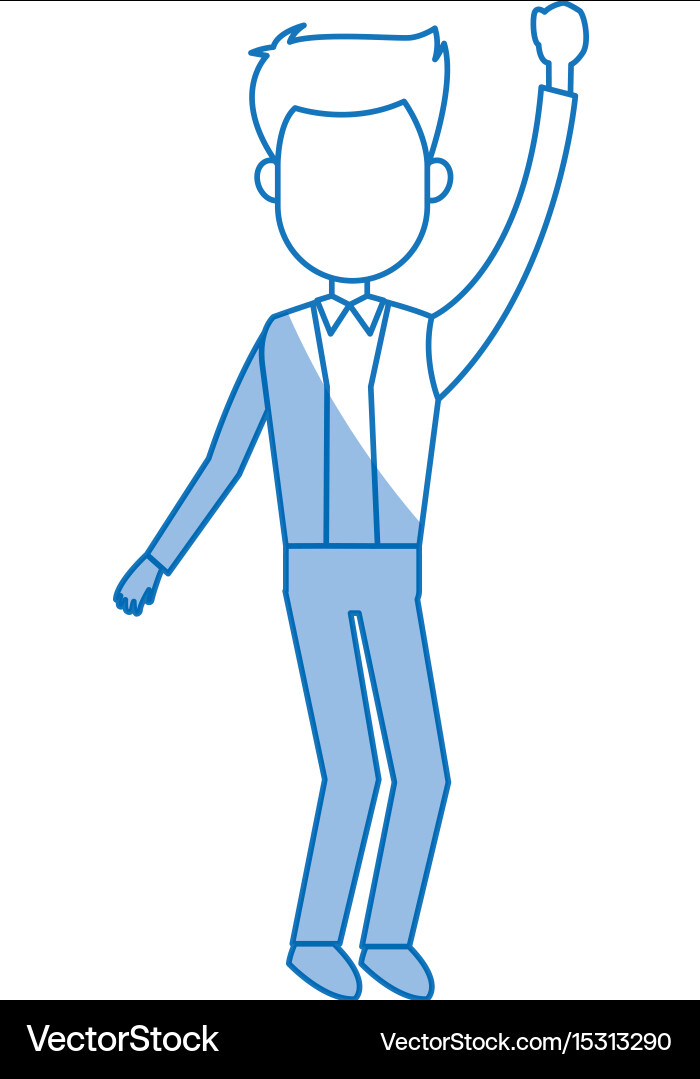 Standing man business character professional Vector Image