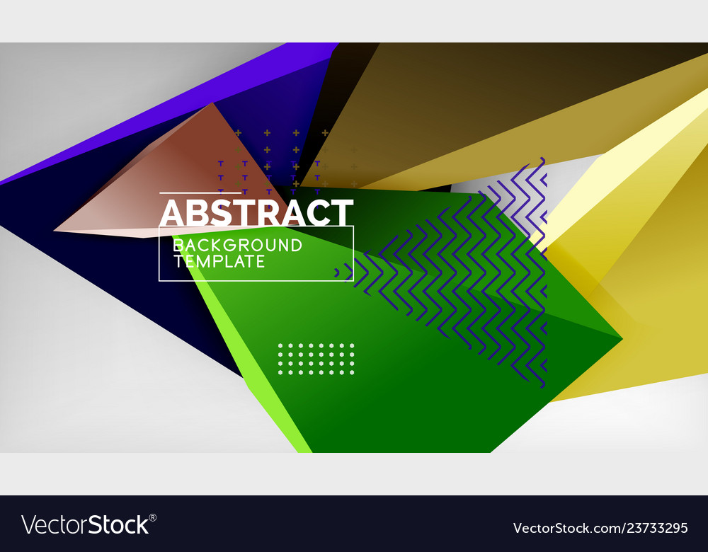 3d triangle geometric background design modern Vector Image