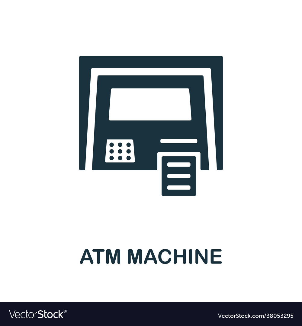Atm machine icon monochrome simple element from Vector Image Atm machine icon monochrome simple element from Vector Image