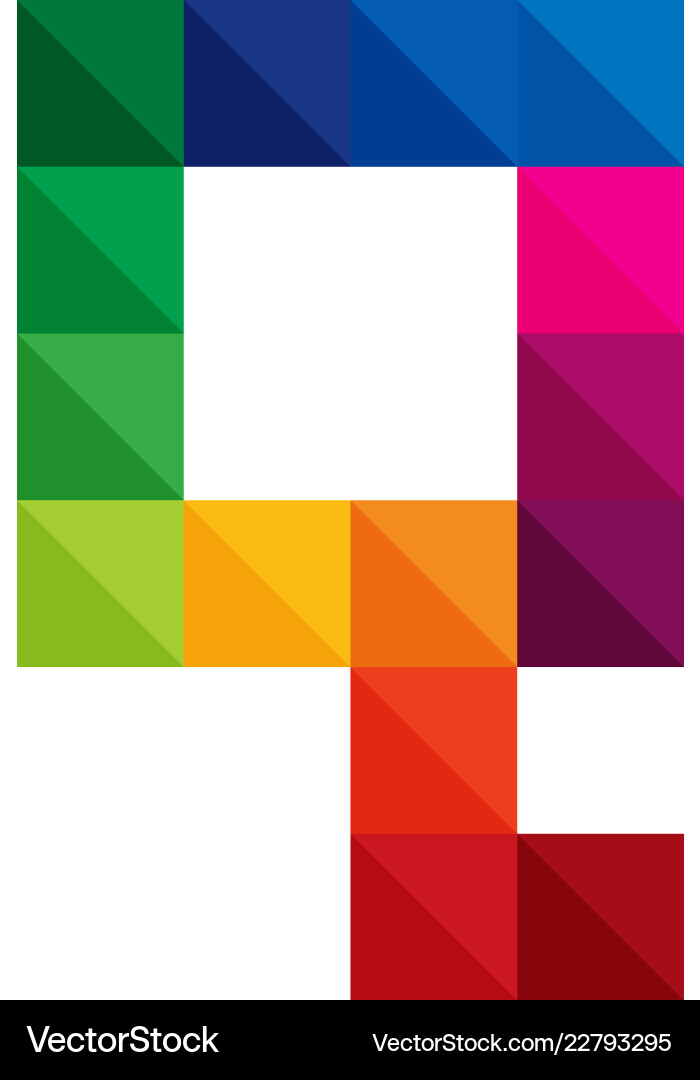 Color letter q logo icon design Royalty Free Vector Image