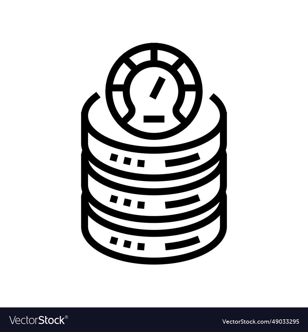Database performance line icon Royalty Free Vector Image