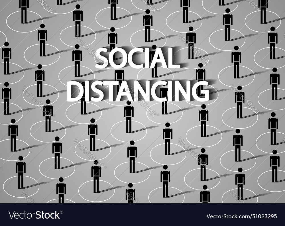 Social distancing concept for preventing covid-19 Vector Image