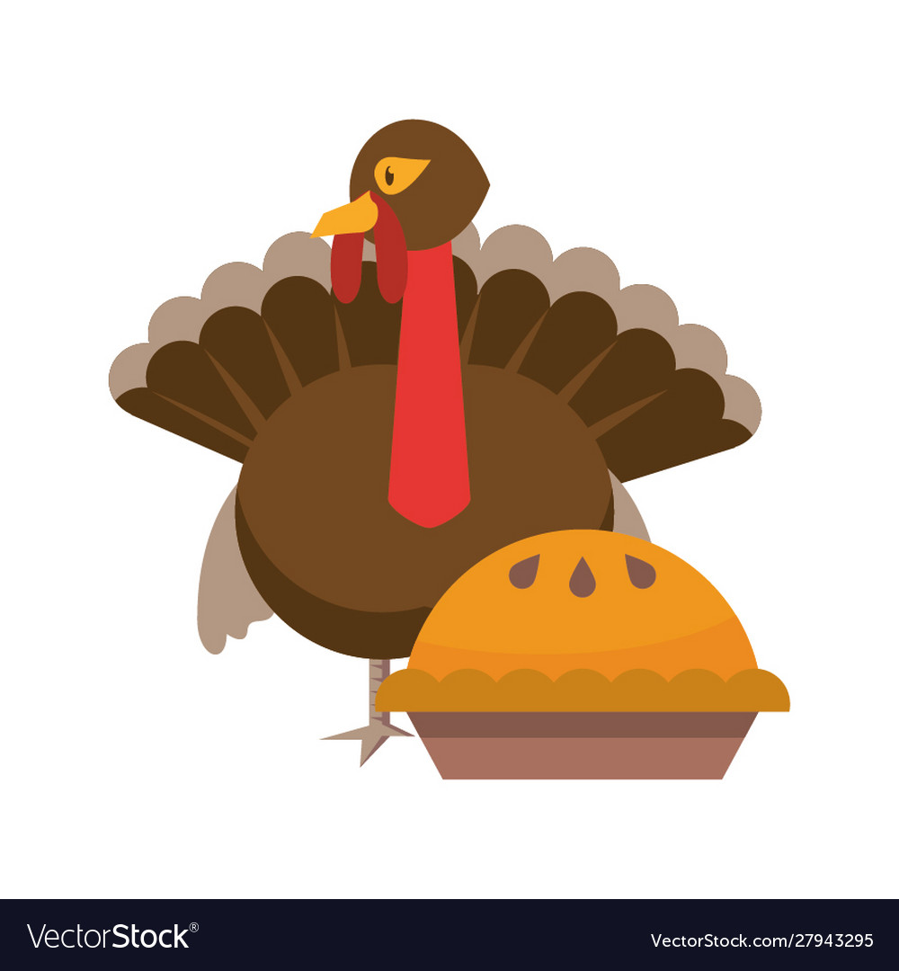 Turkey bird animal thanksgiving character Vector Image