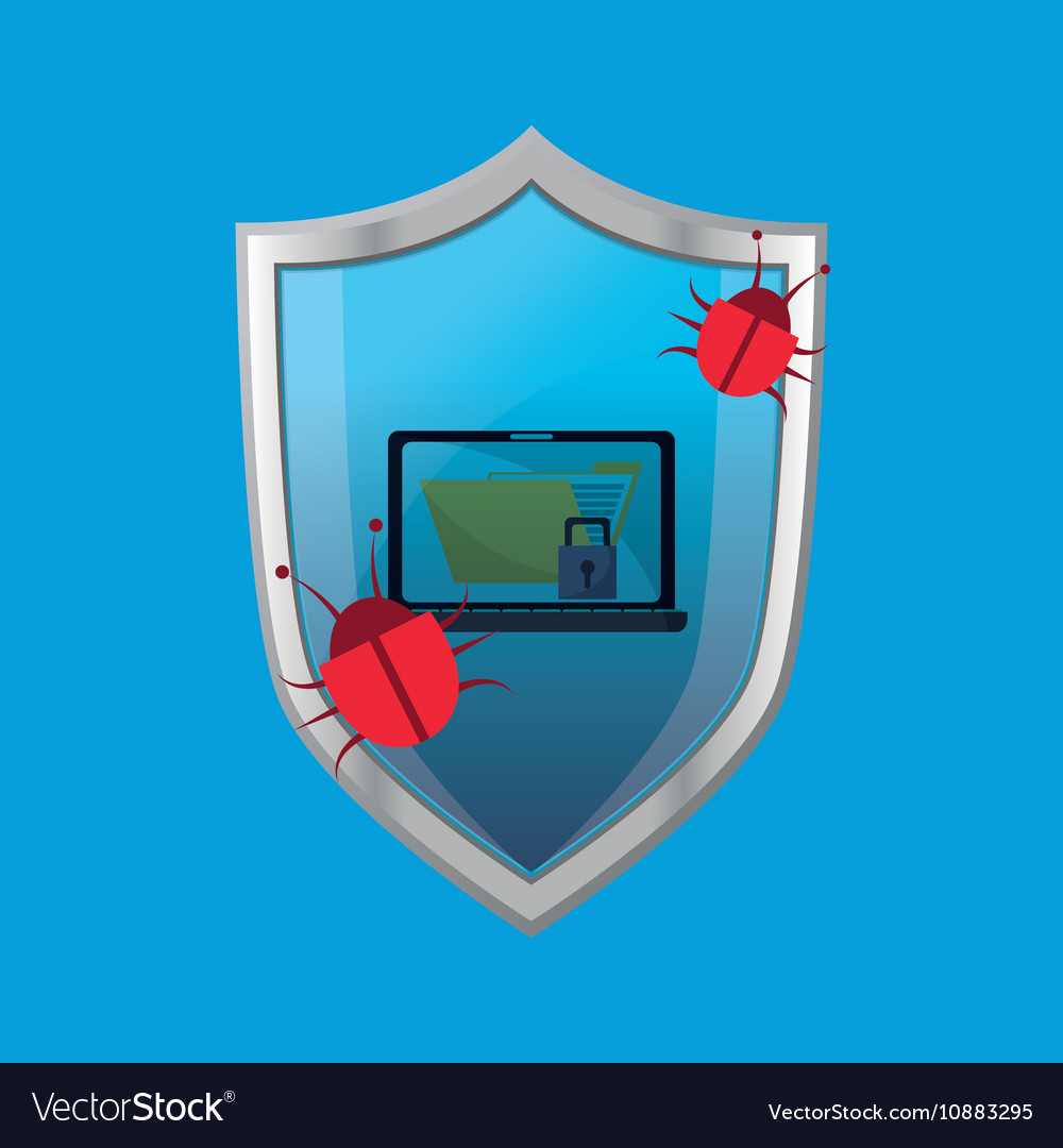 Virtual security system icons image Royalty Free Vector