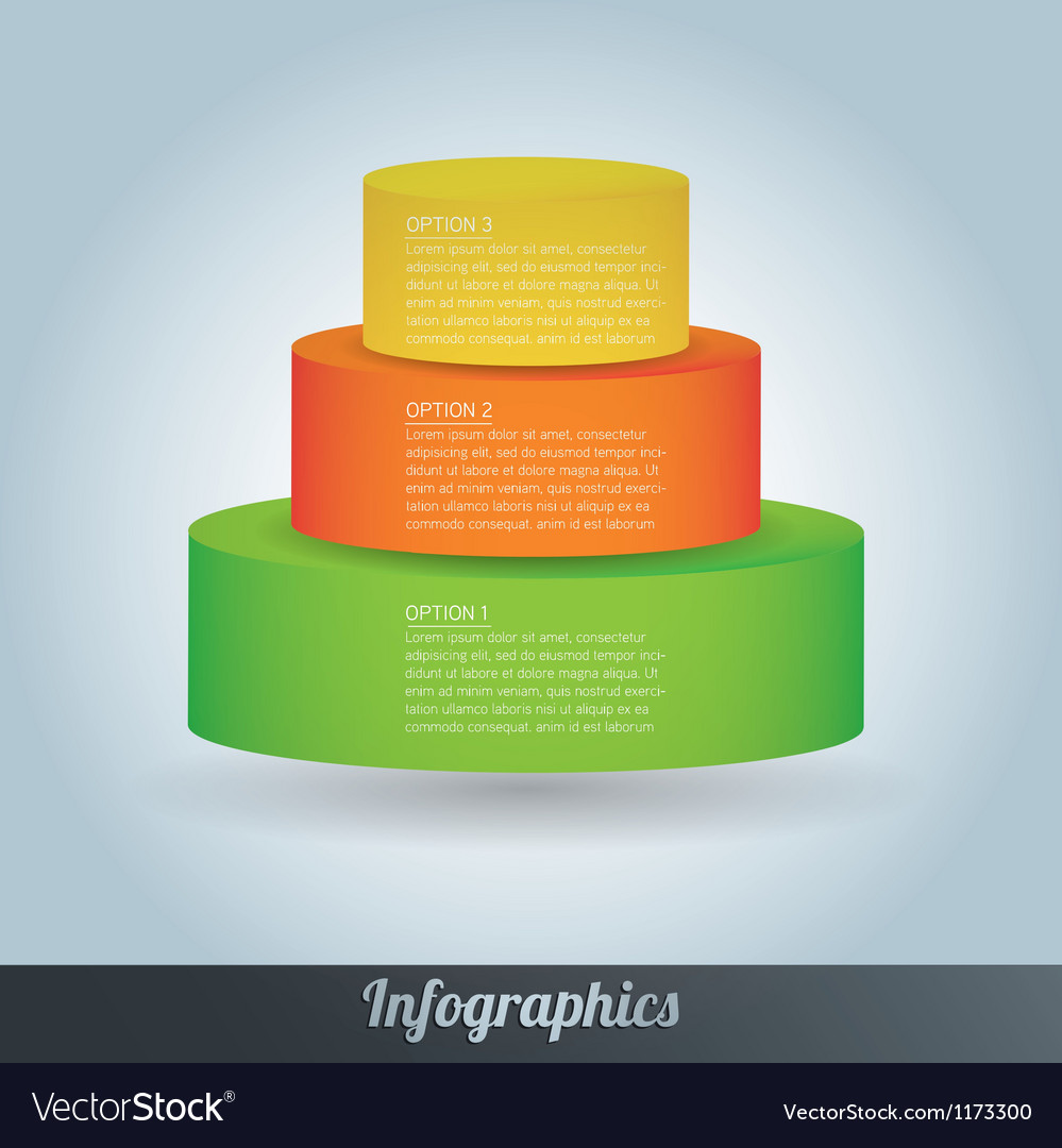 3d progress template Royalty Free Vector Image