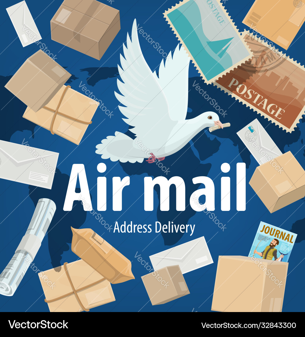 Air mail service freight and parcels delivery Vector Image