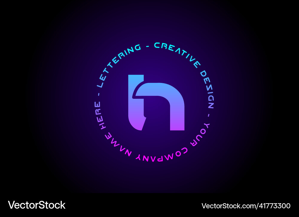 H text alphabet letter icon logo design creative Vector Image
