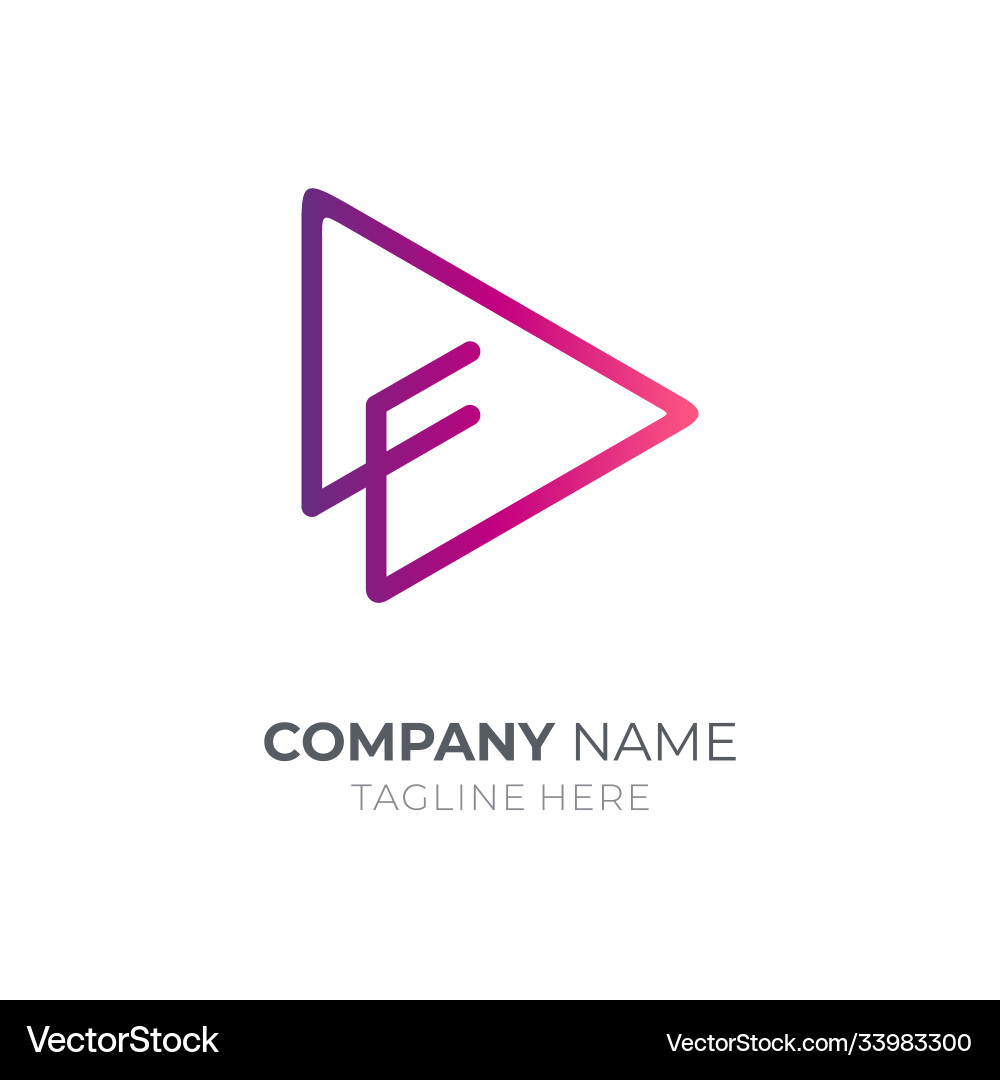 Media letter f logo Royalty Free Vector Image - VectorStock