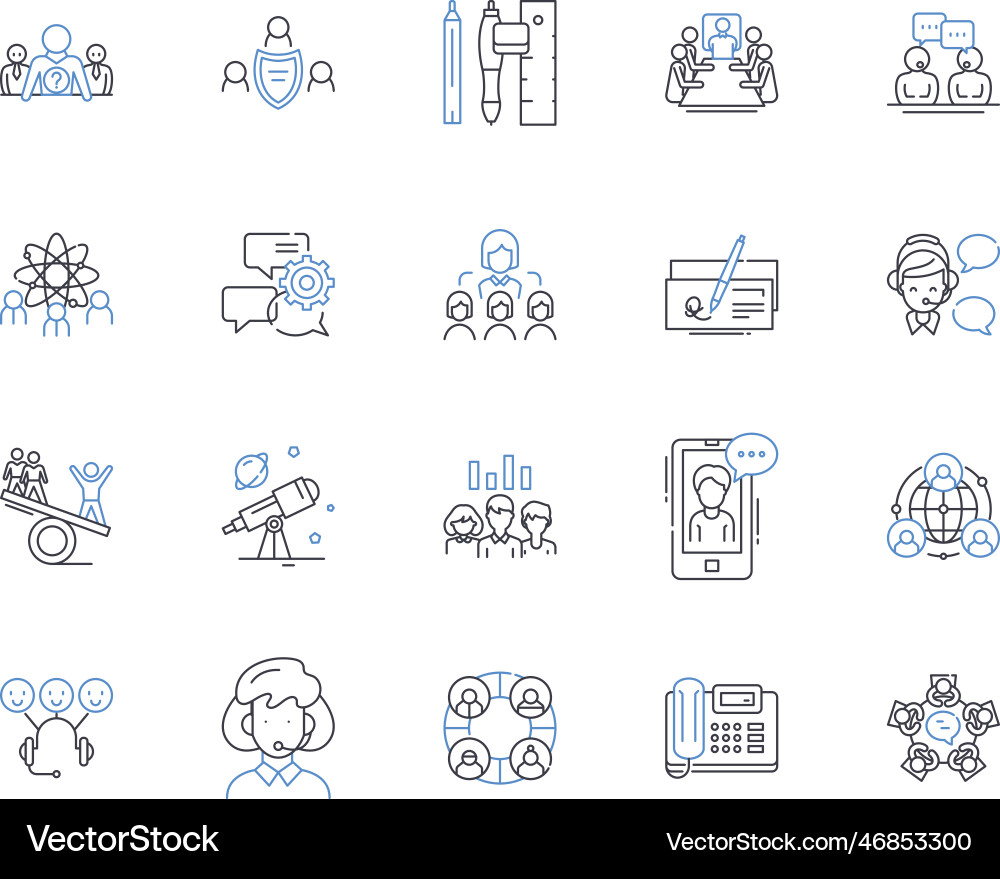 Merchant realm line icons collection retail e Vector Image