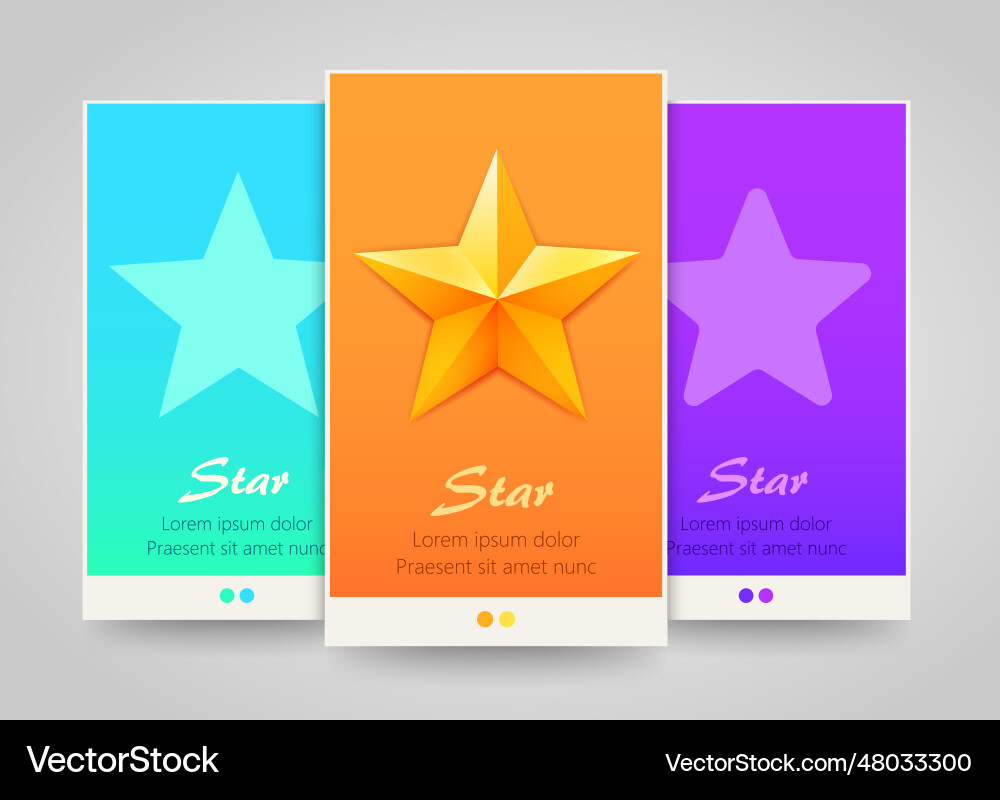 Modern colorful vertical stars banners Royalty Free Vector