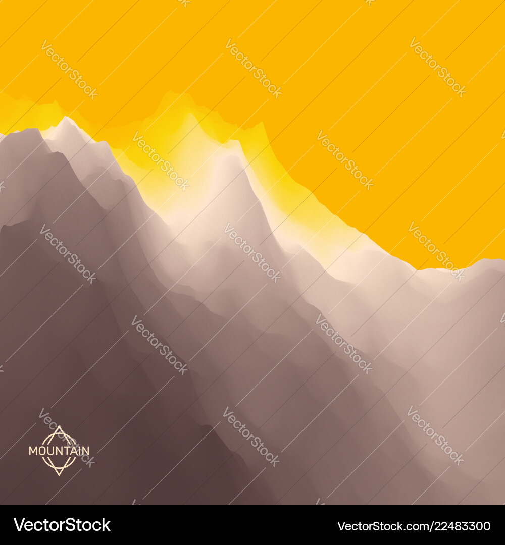 Mountain landscape mountainous terrain abstract Vector Image