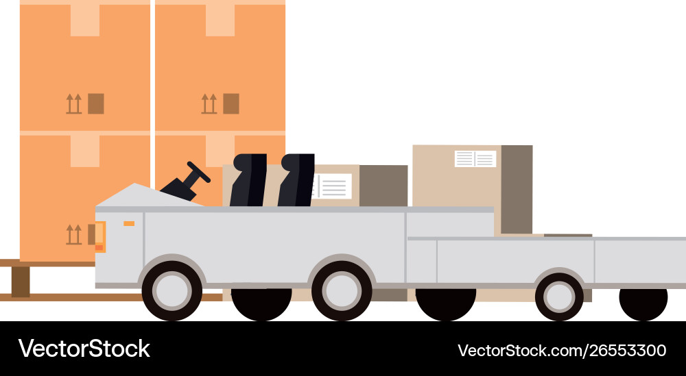 Shipping logistic delivery cargo cartoon Vector Image