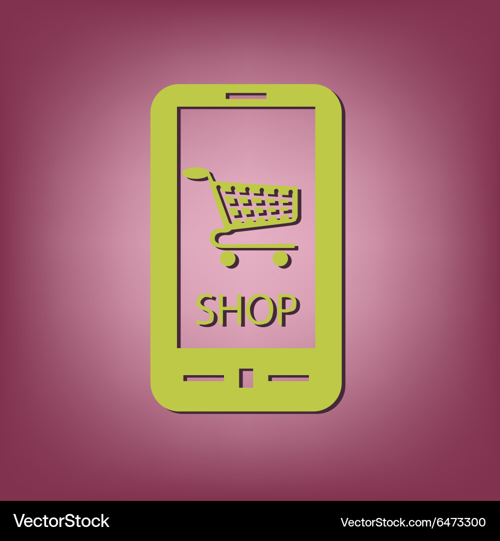 Shopping cart online store Royalty Free Vector Image