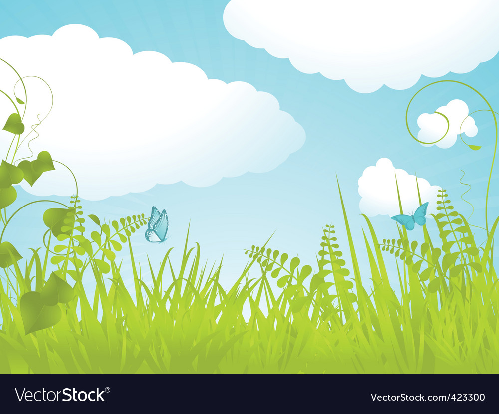 Spring landscape Royalty Free Vector Image - VectorStock