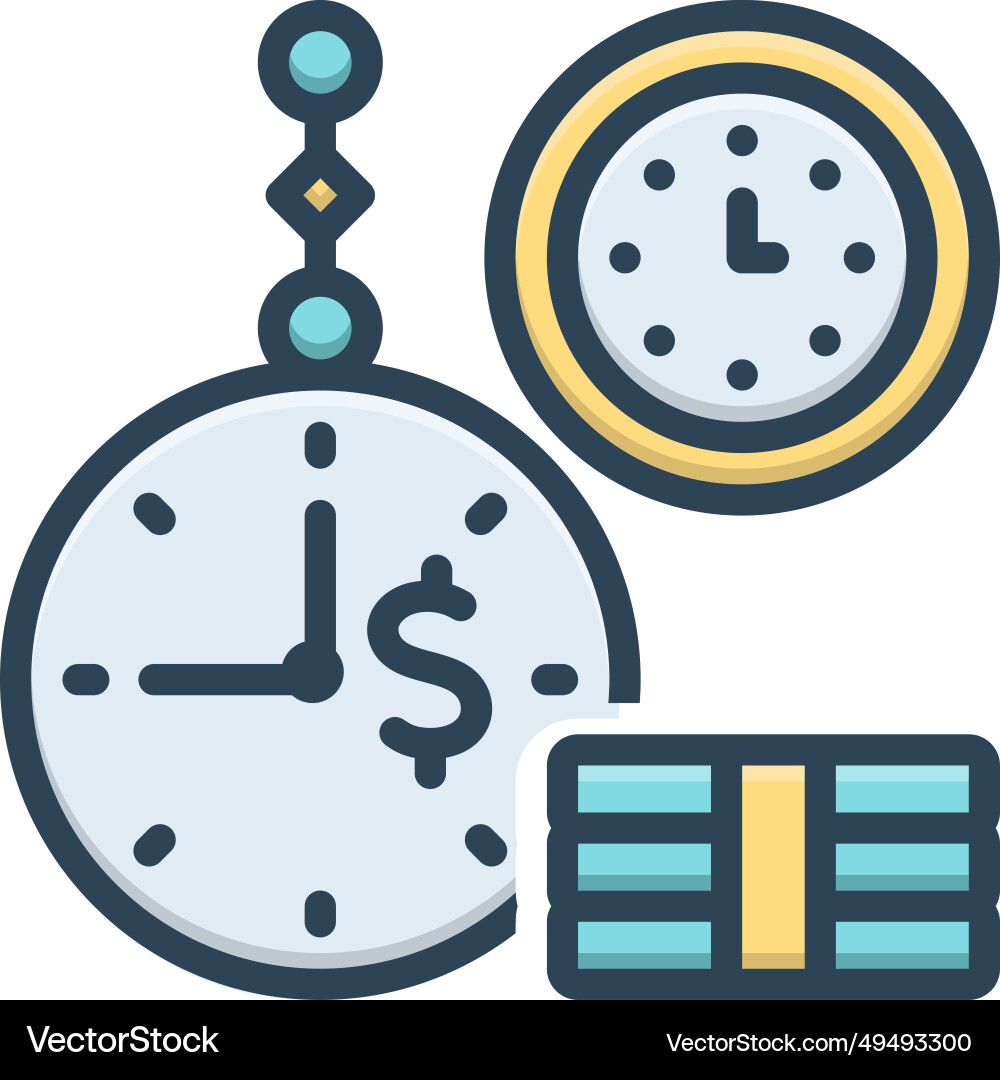 Time money Royalty Free Vector Image - VectorStock